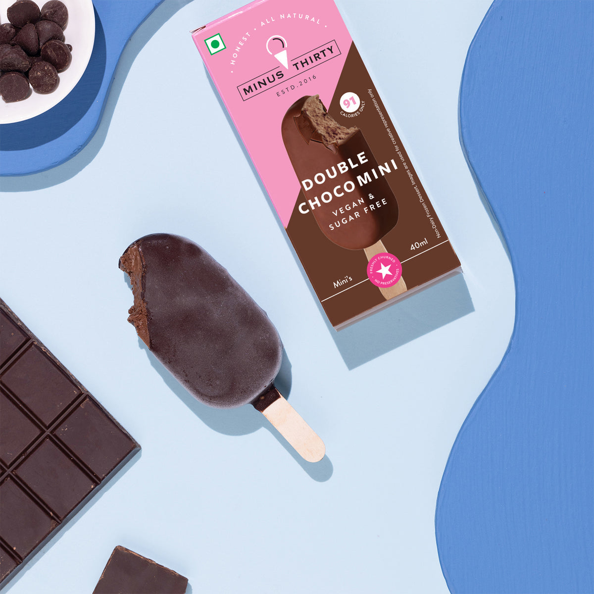 Minus 30 Vegan Sugar-Free Double Chocolate Mini Ice Cream Sticks ...